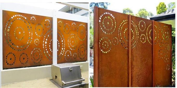 Custom Decorative Oxy Shield Spiral Patterned Corten Steel Garden ...