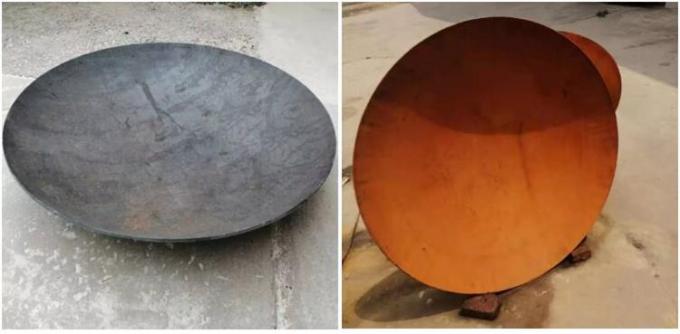 100cm Outdoor Large Round Corten Steel Metal Water Bowl For Water Feature