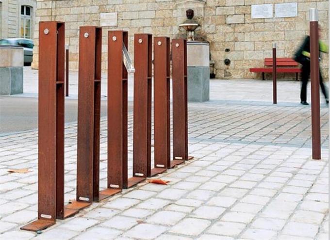 Outdoor Street Furniture Metal Guardia Cycle Stand Corten Steel Bike Rack