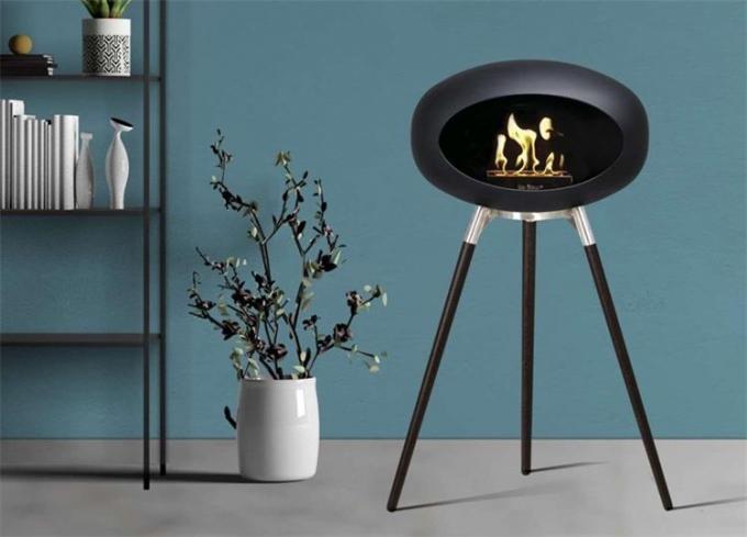 Freestanding Indoor Heater Carbon Steel Smoke Free Ethanol Stove Fireplace