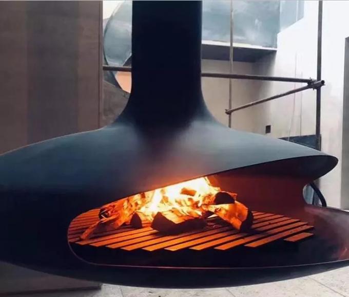 Europe Popular Carbon Steel Suspended Wood Burning Fireplace Hanging Stove