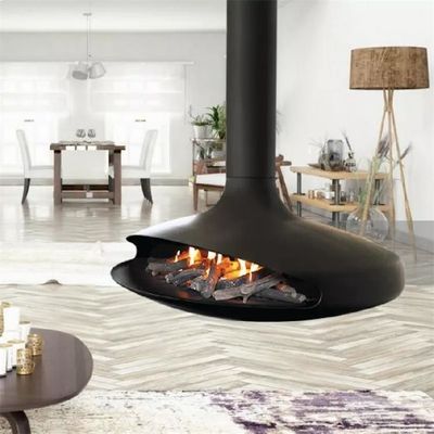 Villa Ceiling Mounted Stove Oval Sharp Wood Burning Steel Hanging ...
