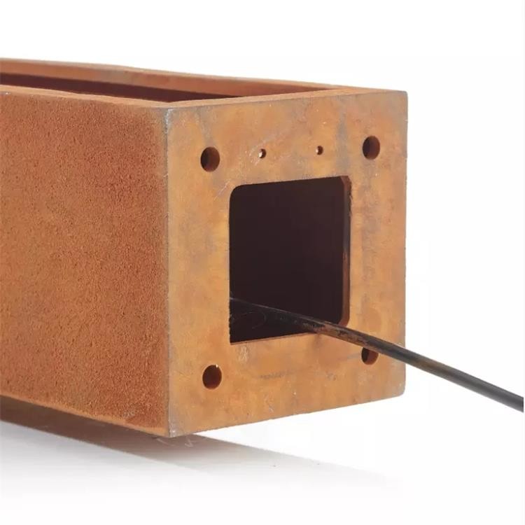 Decoration Outdoor Lighting Fixture Corten Steel Rust Color Bollard Lights