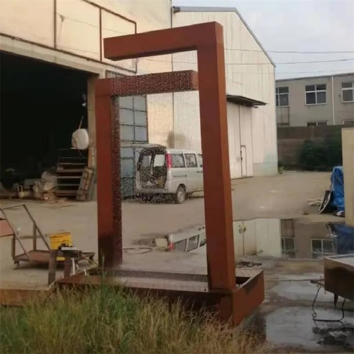 Contemporary Design Double L Metal Water Feature Corten Steel Water ...