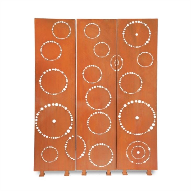 Custom Decorative Oxy Shield Spiral Patterned Corten Steel Garden ...