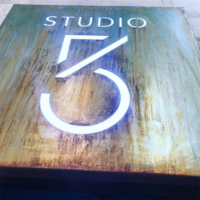 Custom House And Business Illuminated LED Rusted Corten Steel Sign Plaque